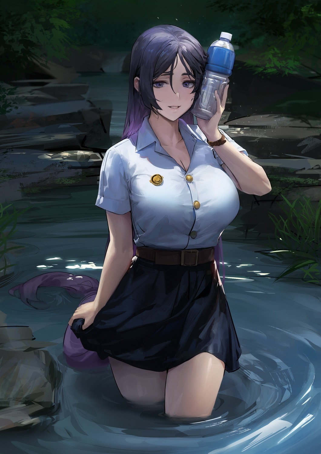Dokshuri Fategrand Order Minamoto No Raikou Fategrand Order Cleavage Uniform Wet 927117